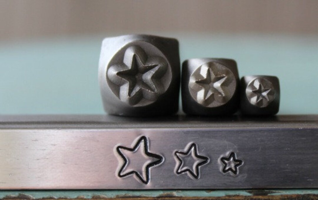 3mm, 5mm and 7mm Rounded Corner Star Metal Design 3 Stamp Set - Supply ...