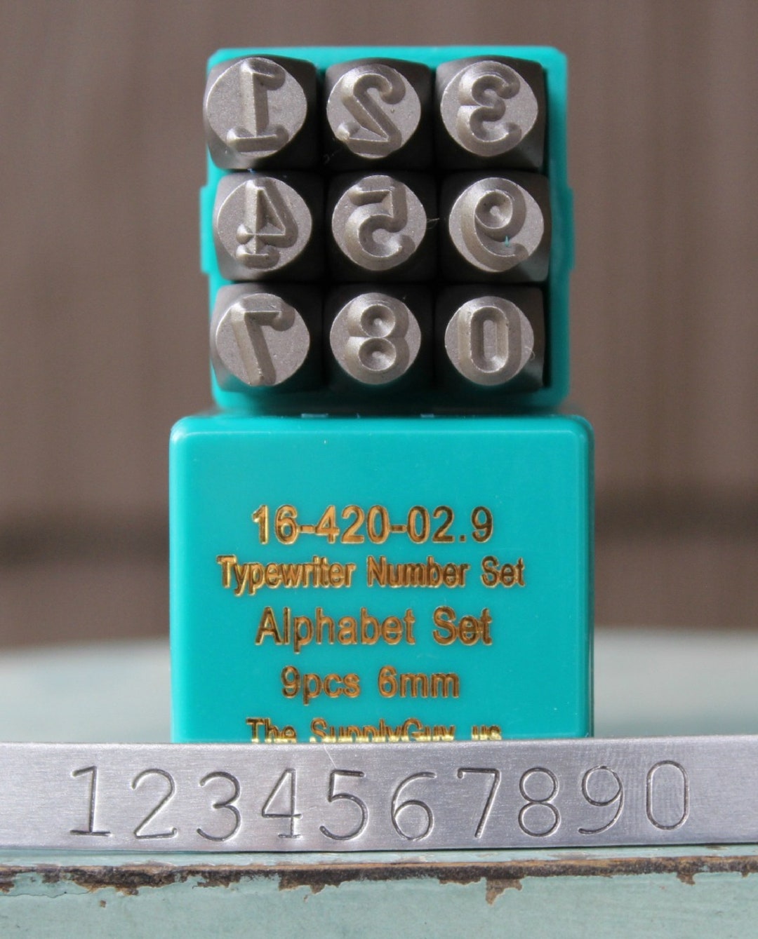 6mm Typewriter Font Number Metal Stamp Letter Set - Supply Guy Stamp ...