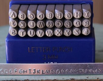 3mm Comic Sans Font Metal Stamp Uppercase Letter Set Metal Jewelry ...