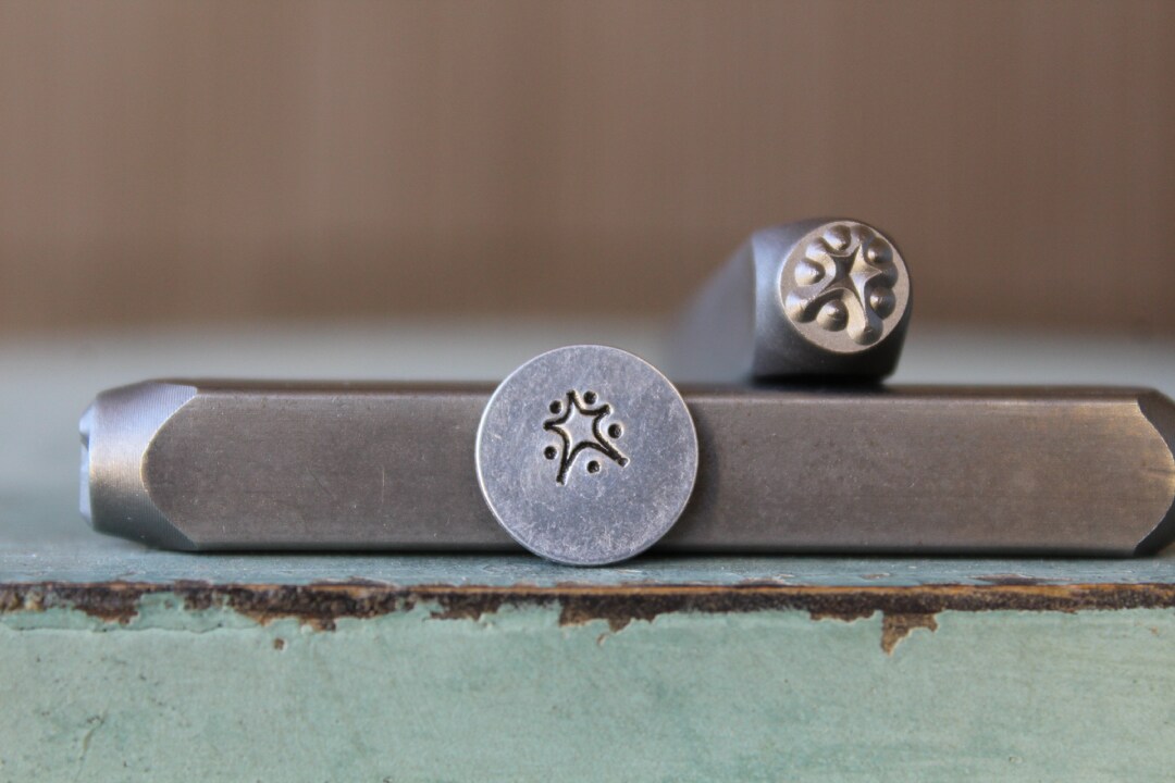 5mm Star Outlined With Dots Metal Design Stamp - Supply Guy Stamp ...