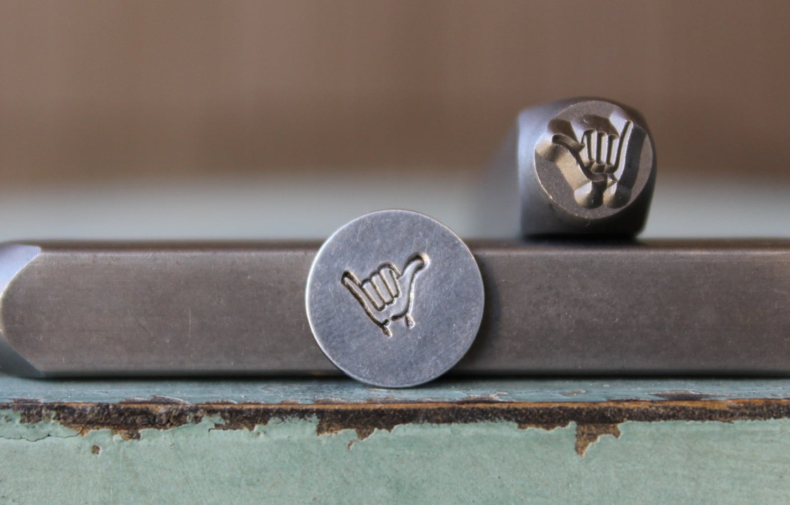 6mm Hang Loose Symbol Metal Design Stamp Supply Guy Stamp - Etsy