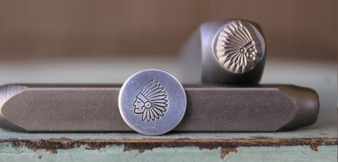 8mm Indian Chief Metal Design Stamp - Supply Guy Stamp - SGCH-422 - Etsy