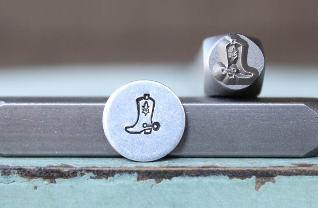 6mm Cowboy Boot (left Facing) Metal Design Stamp - Supply Guy Stamp ...