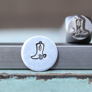 6mm Cowboy Boot left Facing Metal Design Stamp Supply Guy - Etsy