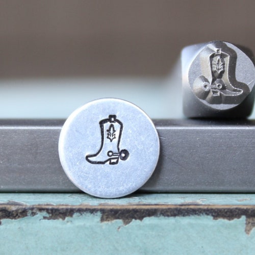 6mm Cowboy Boot left Facing Metal Design Stamp Supply Guy - Etsy