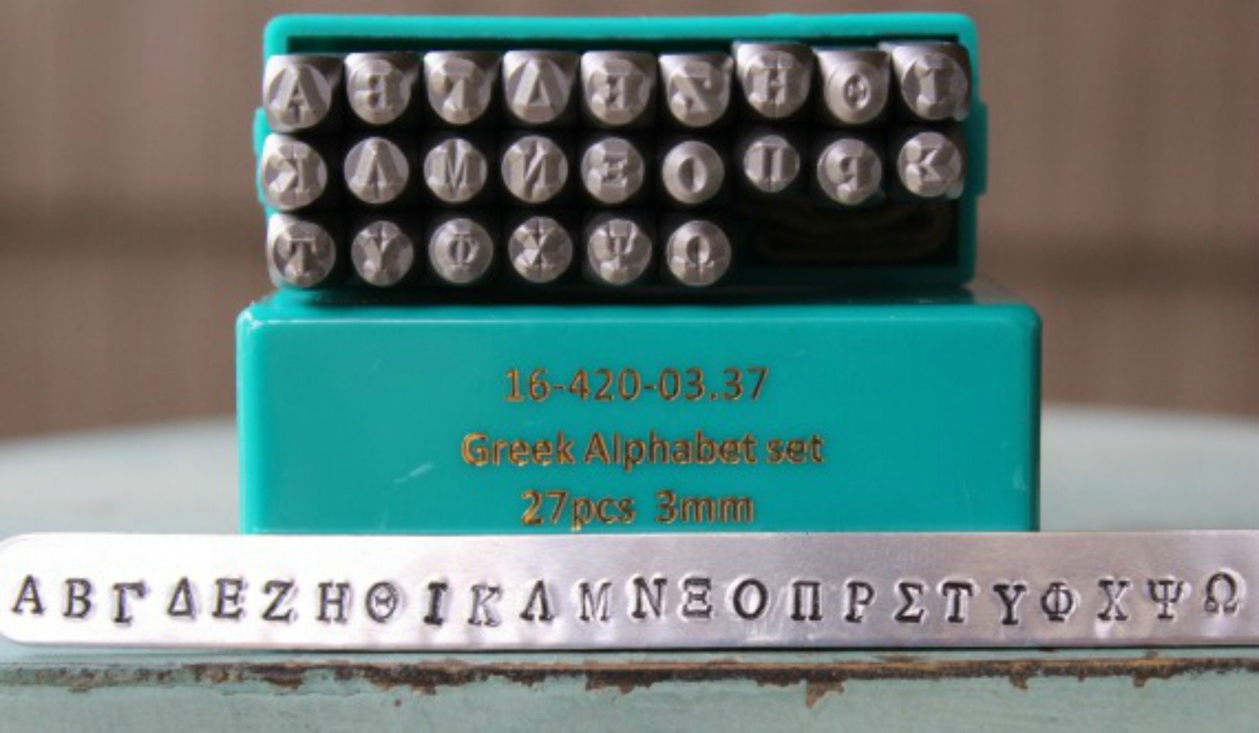 3mm Greek Letters Metal Design 24 Stamp Set - Supply Guy Stamp - Sgch ...