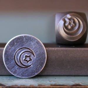 6mm Moon and Star Metal Design Stamp Supply Guy Stamp | Etsy