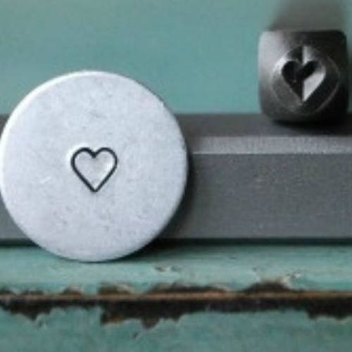 8mm Hands With Heart Symbol Metal Design Stamp Supply Guy - Etsy