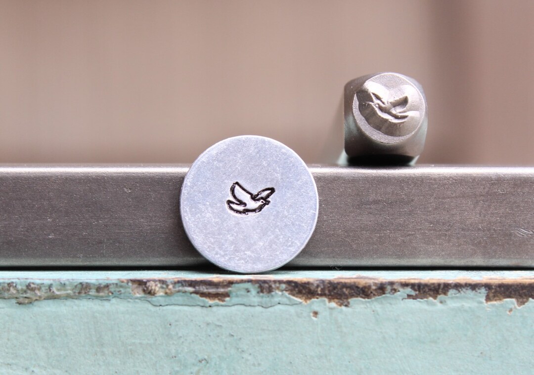 4mm Flying Dove Bird Metal Design Stamp - Supply Guy Stamp - SGCH-512 ...