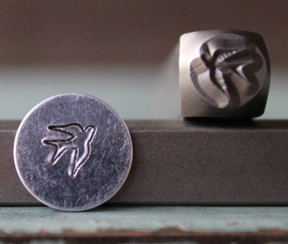 6mm Sparrow Bird Metal Design Stamp Supply Guy Stamp | Etsy
