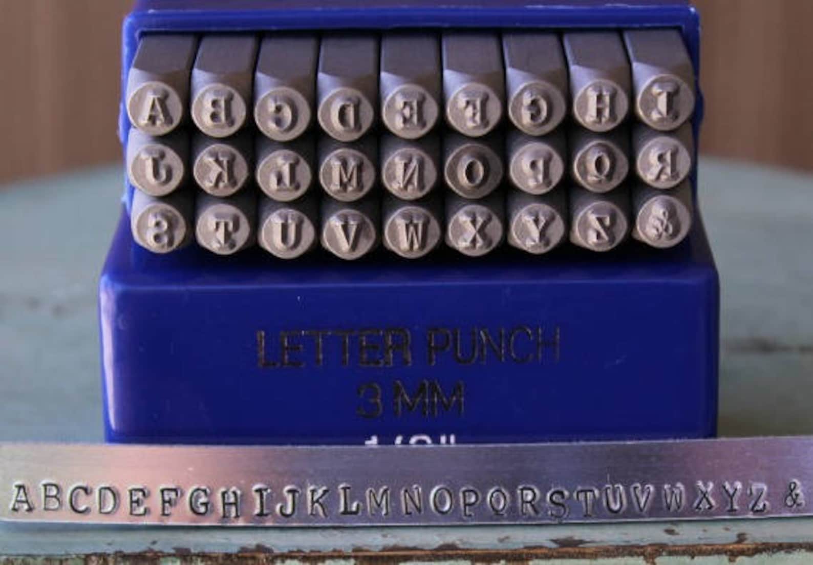 3mm Typewriter Font Uppercase Metal Stamp Letter Set Jewelry - Etsy