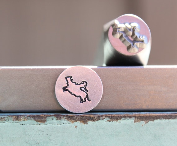 8mm Cowboy Bull Rider Metal Design Stamp Supply Guy Stamp | Etsy