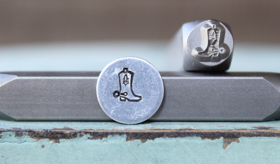 6mm Cowboy Boot (right Facing) Metal Design Stamp - Supply Guy Stamp ...