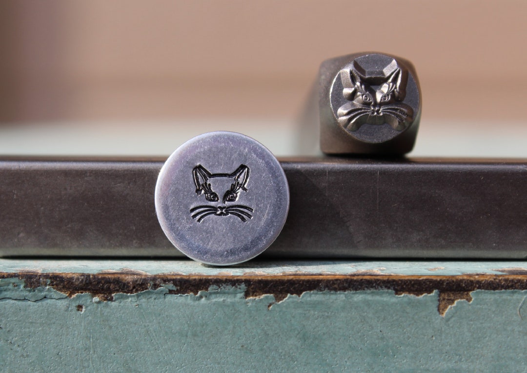 6mm Cat Face Metal Design Stamp - Supply Guy Stamp - SGCH-562 - Etsy
