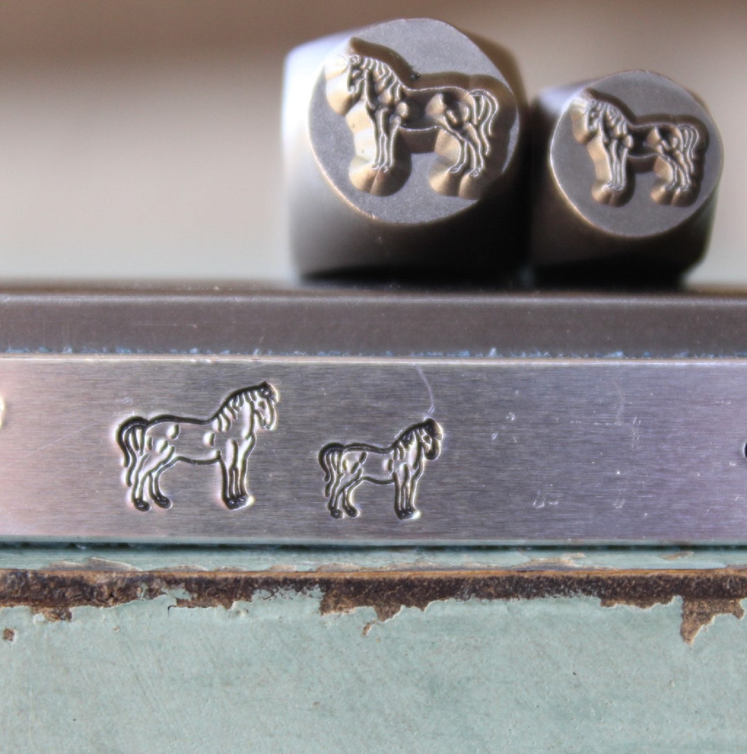 6mm and 8mm Standing Horse Metal Design 2 Stamp Set - Supply Guy Stamp ...