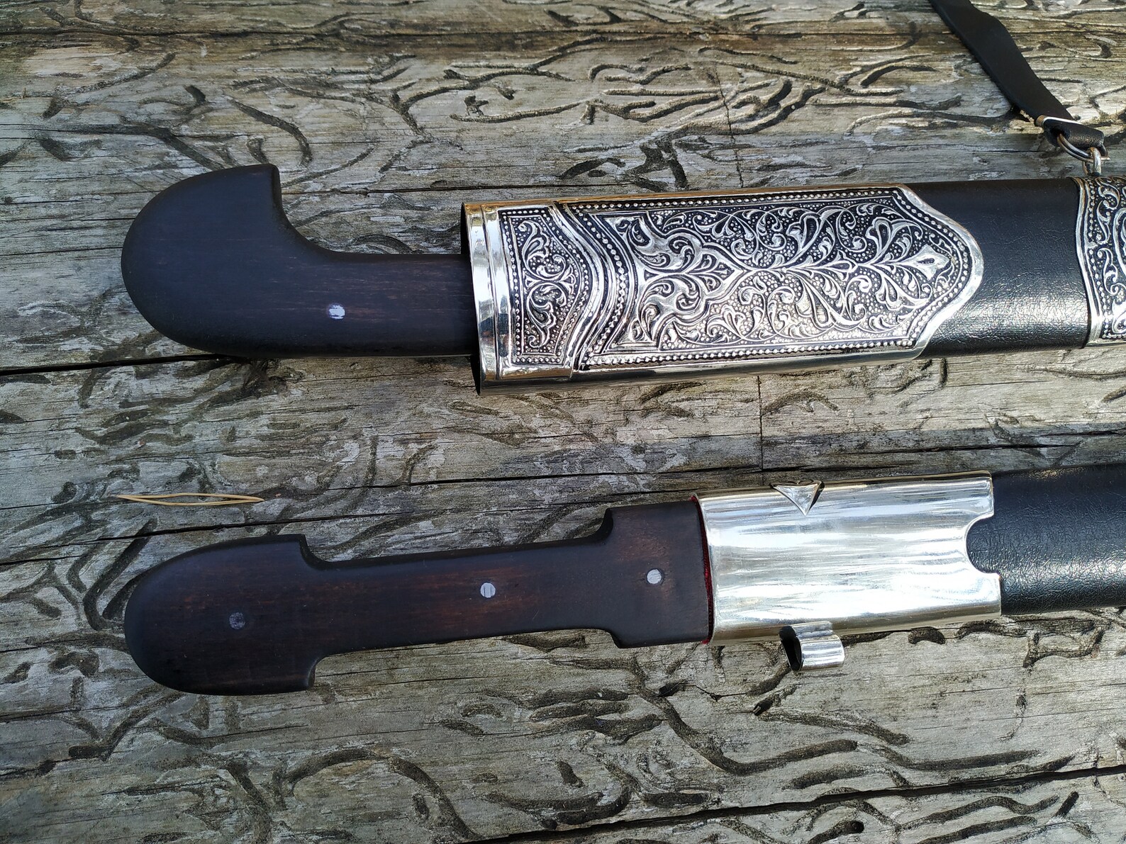 Full length Russian Cossack Shashka sword and cossack kinjal | Etsy