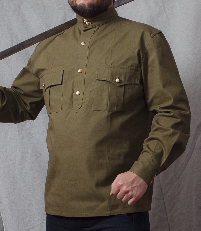 Traditional cossack cotton shirt Kosovorotka cossack | Etsy