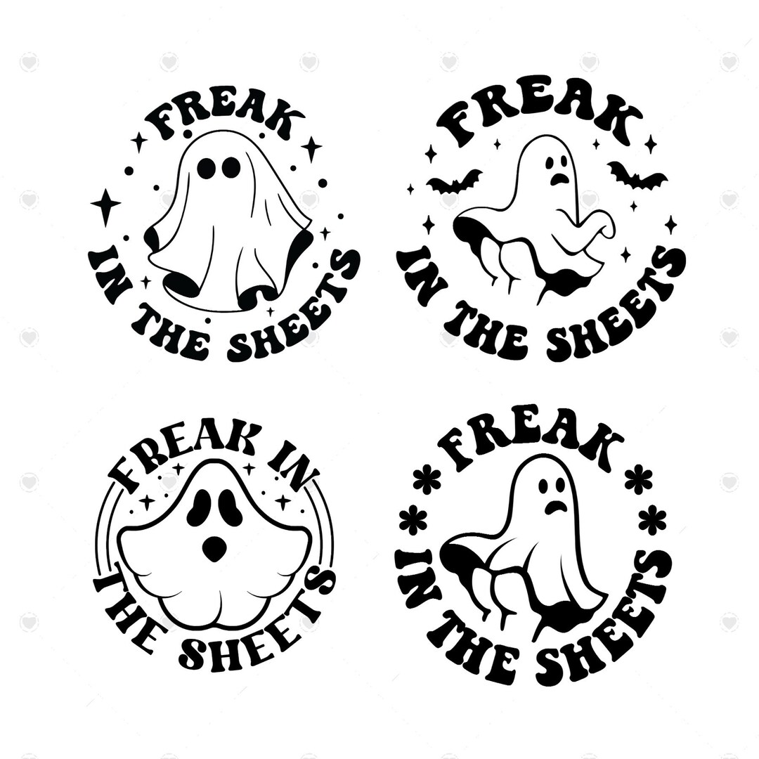 Freak in the Sheets Retro Halloween SVG and PNG Bundle Digital Download ...