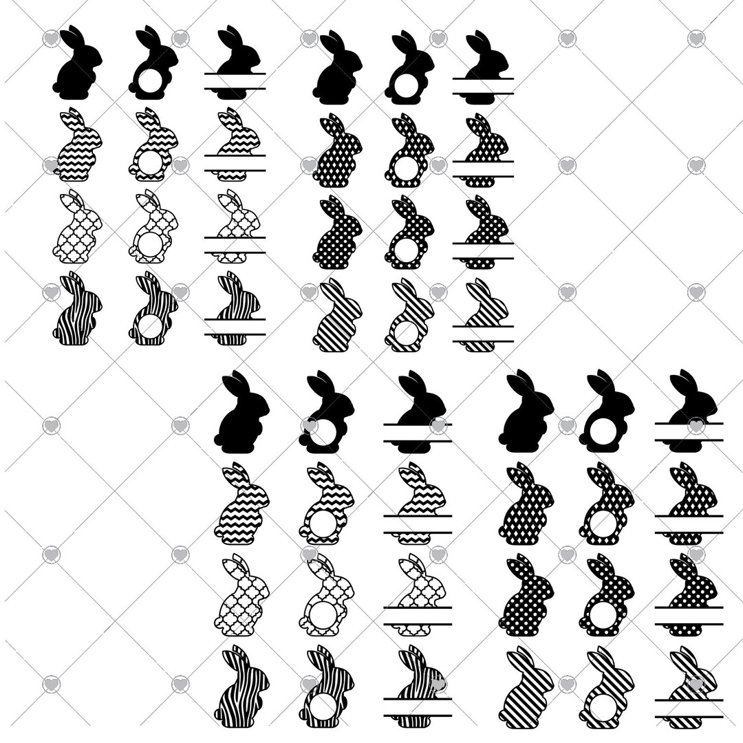 Easter Bunny SVG Cutting Files Shilouette Cameo Design Cut - Etsy