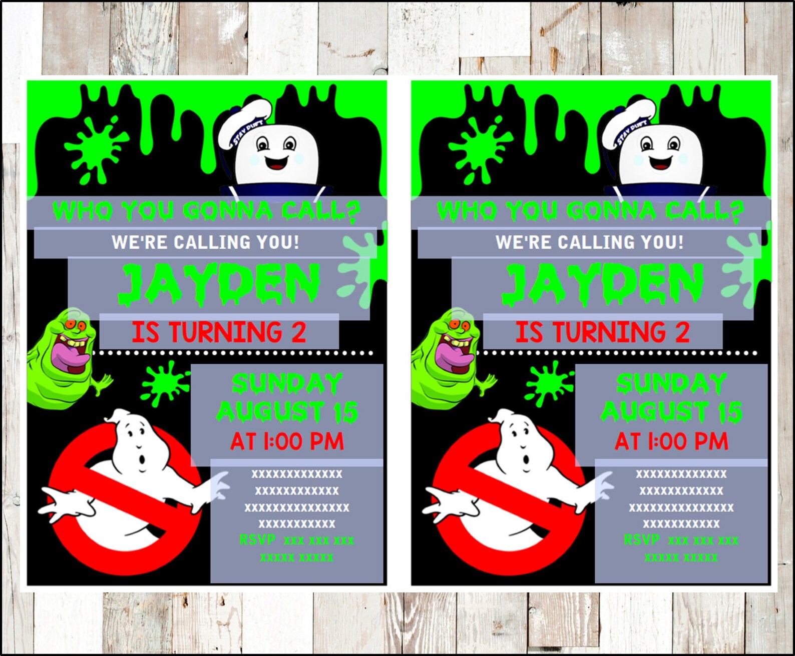 Ghostbusters Party Invitation Ghostbusters Birthday - Etsy