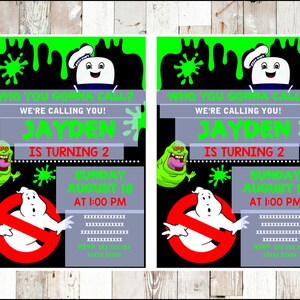 Ghostbusters Party Invitation, Ghostbusters Birthday Invitation ...