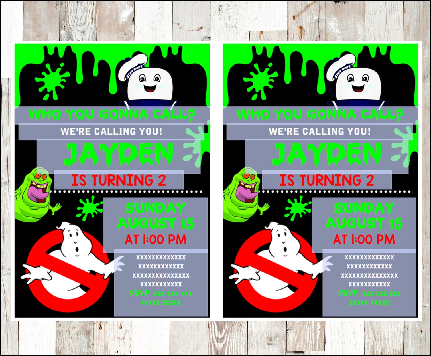 Ghostbusters Party Invitation Ghostbusters Birthday - Etsy