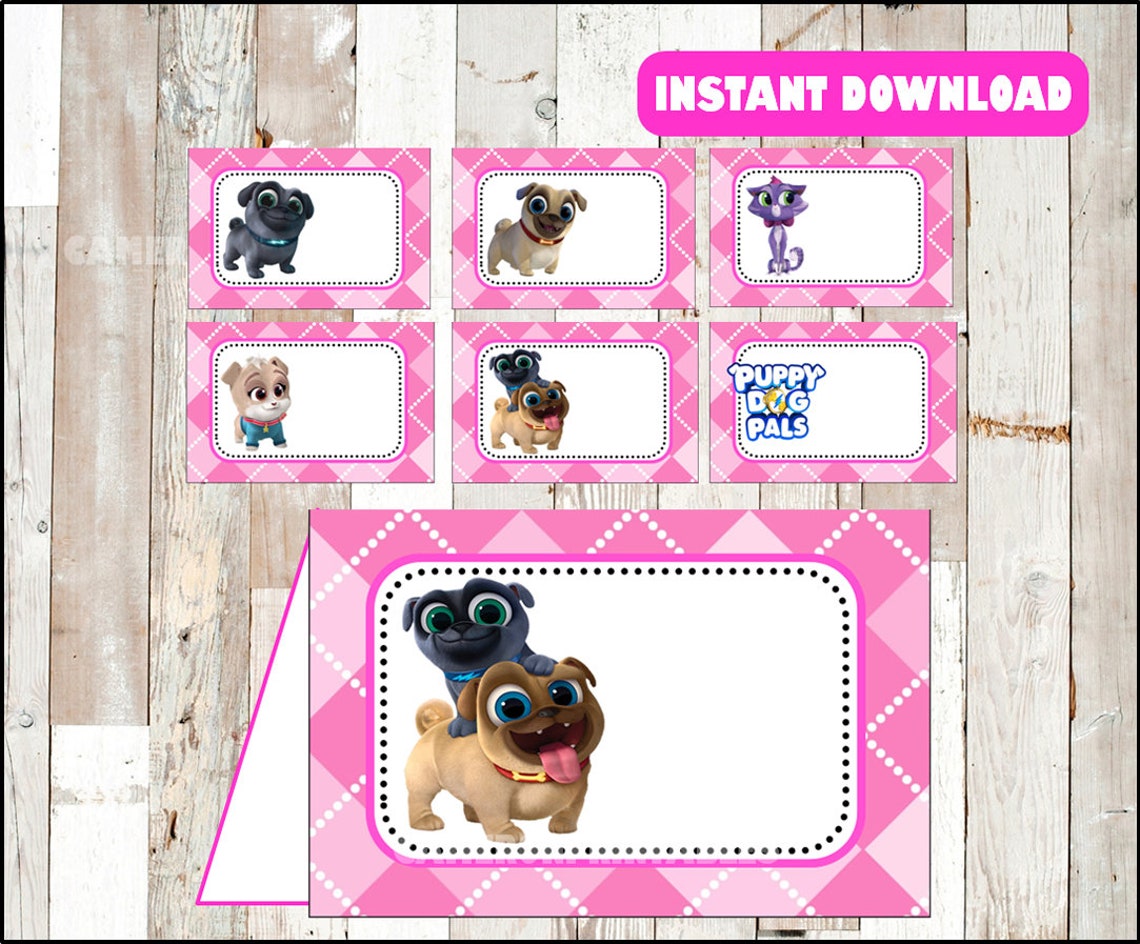 Puppy Dog Pals Food Labels Instant Download Puppy Dog Pals - Etsy