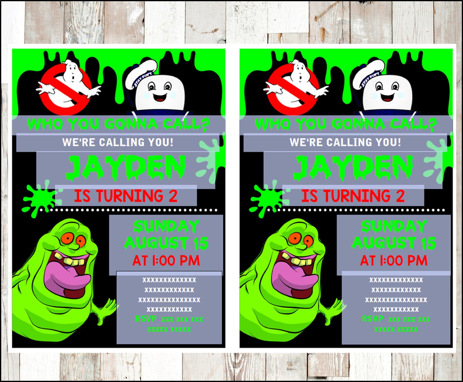 Ghostbusters Party Invitation, Ghostbusters Birthday Invitation ...