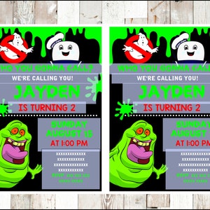 Ghostbusters Party Invitation, Ghostbusters Birthday Invitation ...