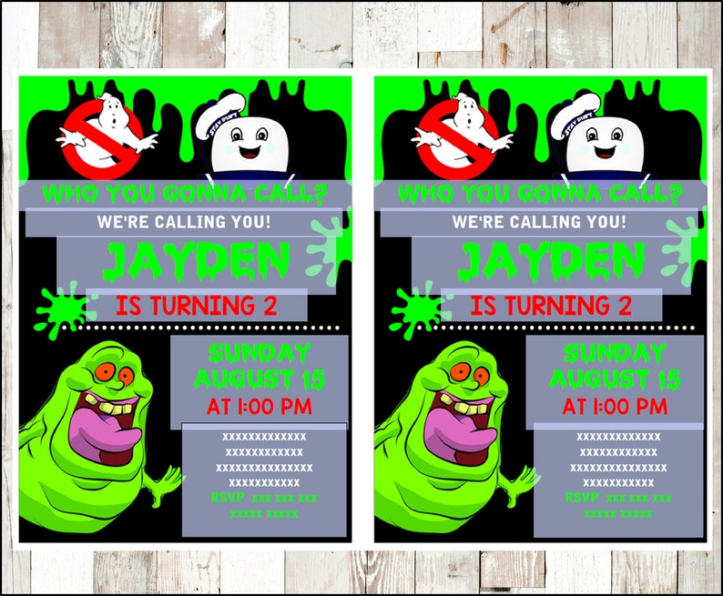 Ghostbusters Party Invitation Ghostbusters Birthday - Etsy