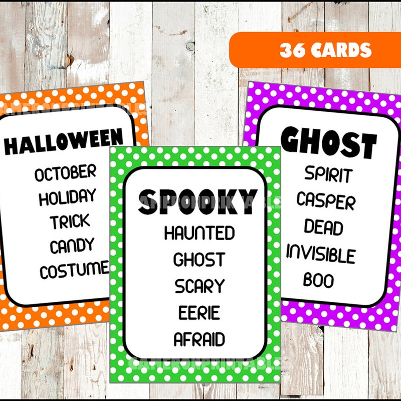 Halloween Taboo Games - Etsy