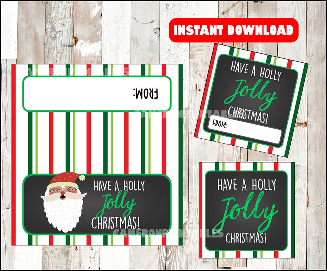 Have a Holly Jolly Christmas Gift Tag and Bag Topper, Perfectly Paired ...