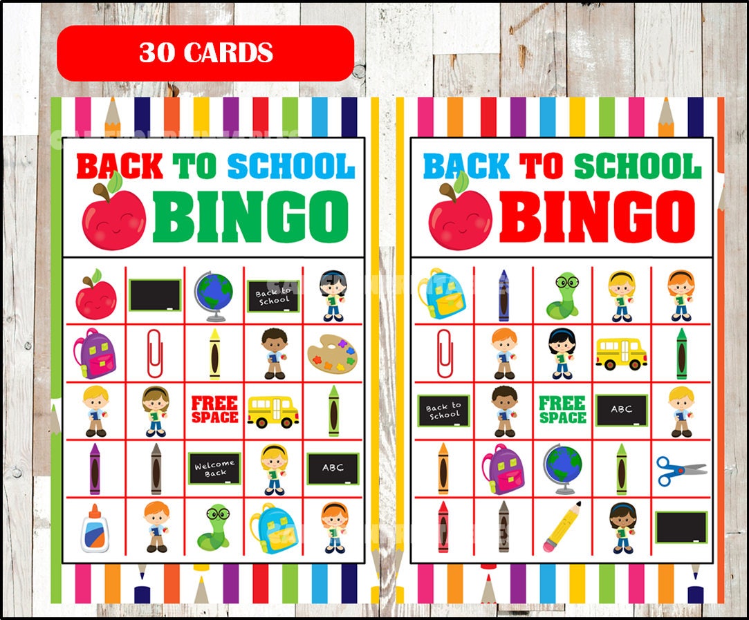 High School Bingo Cards