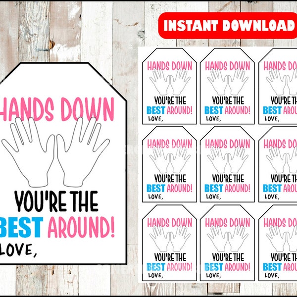 Hands Down Youre the Best Around Printable - Etsy