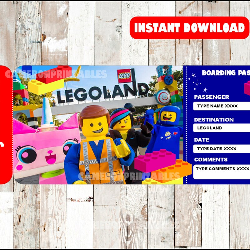 Legoland Ticket - Etsy