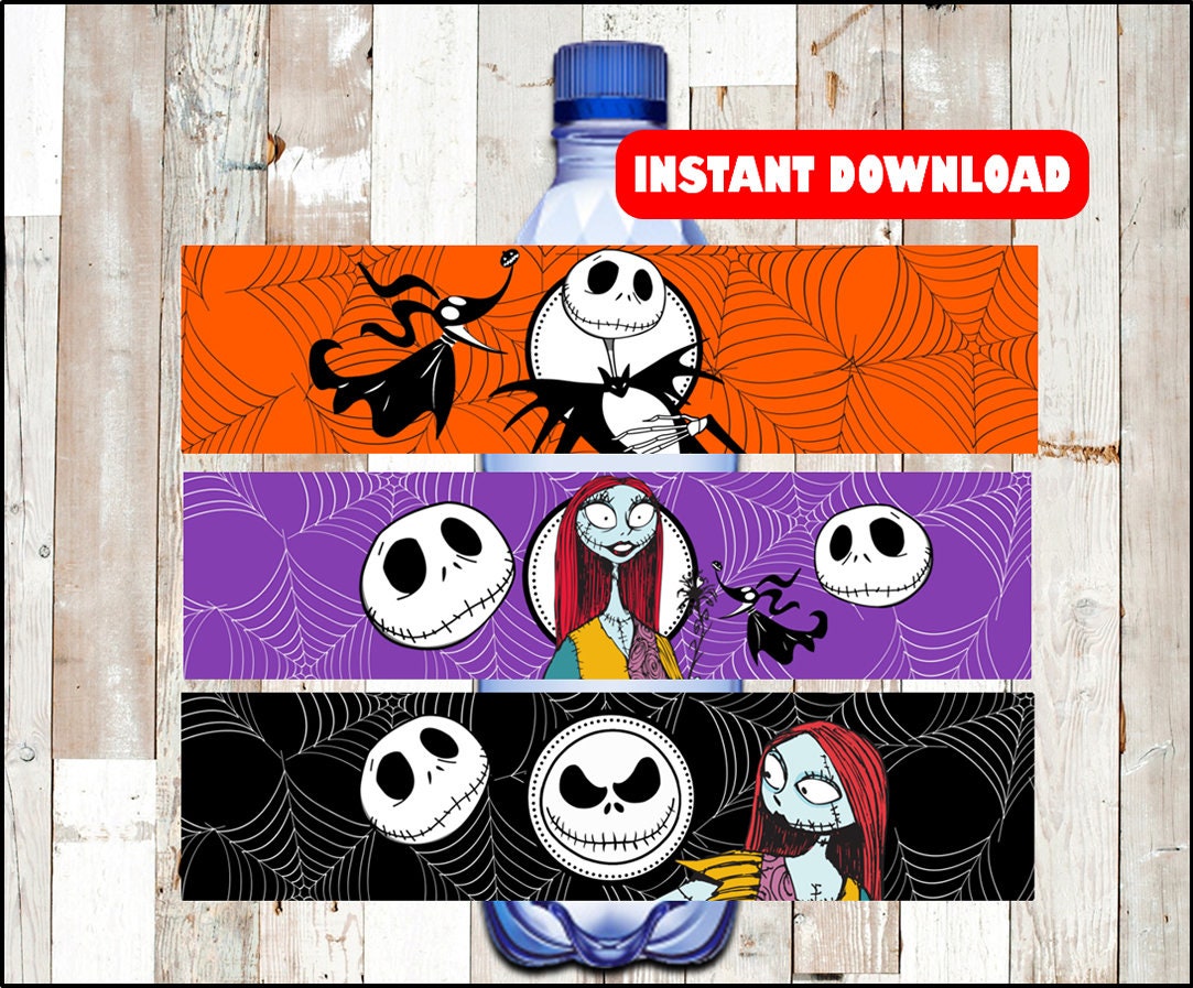 Nightmare Before Christmas Bottle Labels Nightmare Before | Etsy