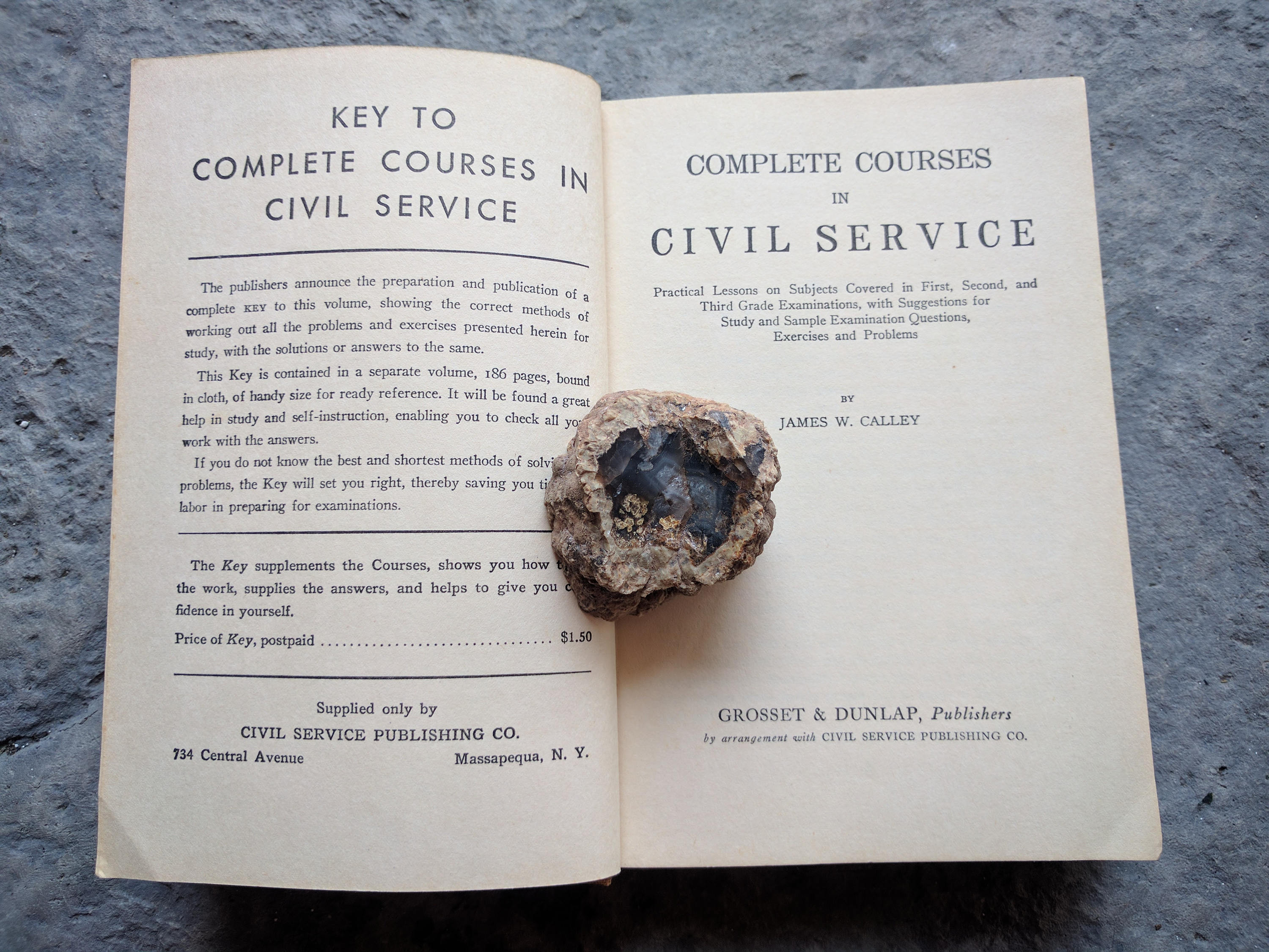 Vintage Book: Complete Courses in Civil Service by James W. Calley ...