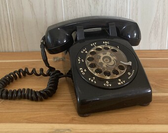 Small Vintage Rotary Desk Telephone Bell Systems Western - Etsy