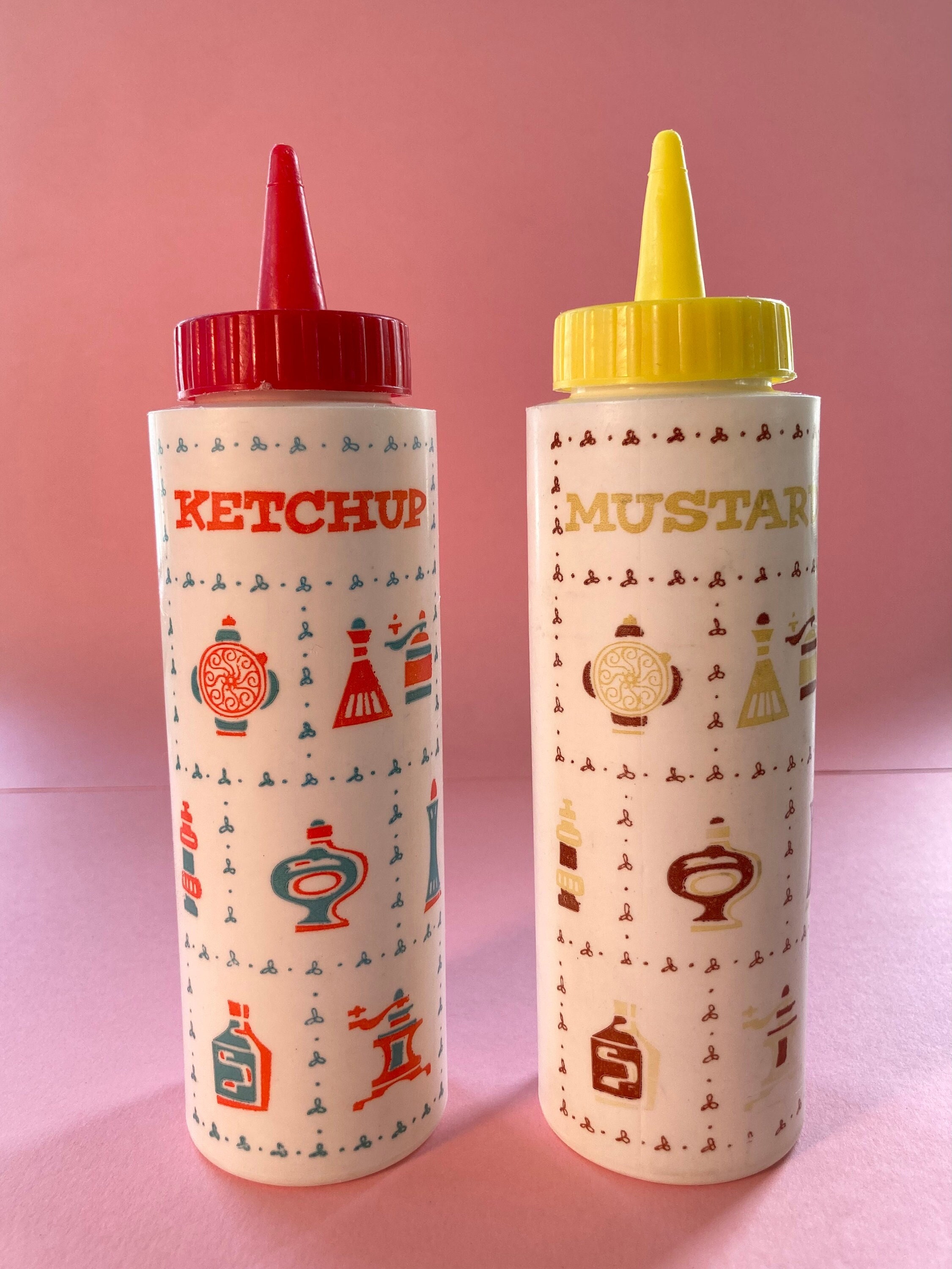 Ketchup And Mustard Bottles Combined