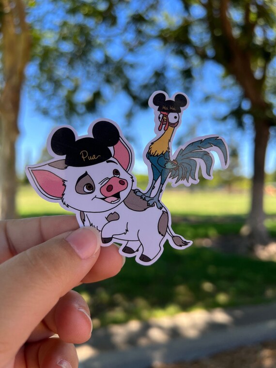 Pua and Hei Hei With Mickey Ears Disney Moana - Etsy