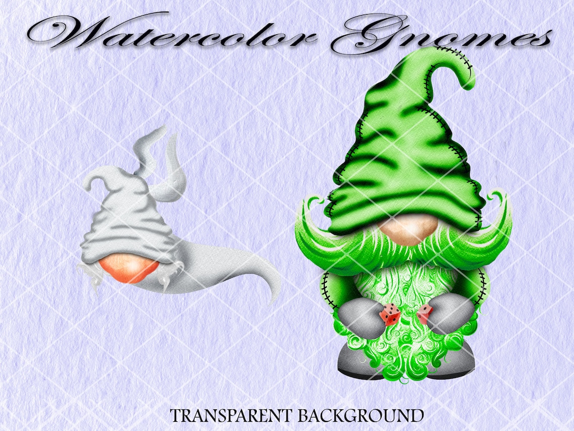 Halloween Nightmare Gnome PNG Clipart. 4 PNG Files Garden - Etsy