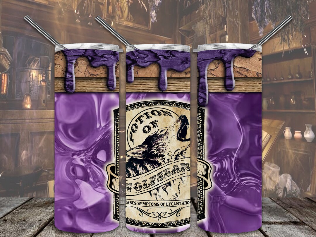 Wolfsbane Potion 20oz Skinny Tumbler Sublimation Designs for Straight ...