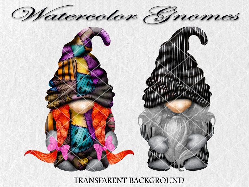 Halloween Nightmare Christmas Gnome PNG Clipart. 4 PNG Files Garden ...