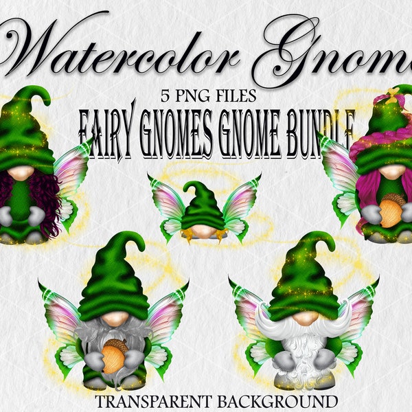 Gnome Fairy Clipart - Etsy