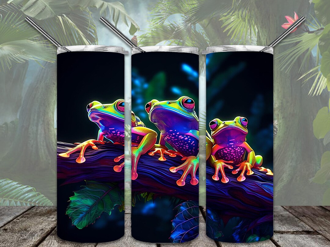 Frog Moon Sublimation Designs for Straight/tapered Tumbler PNG File ...