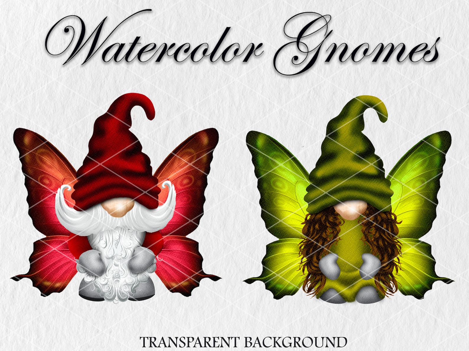Magical Gnome Family PNG Clipart. 5 PNG Files Garden Gnome - Etsy