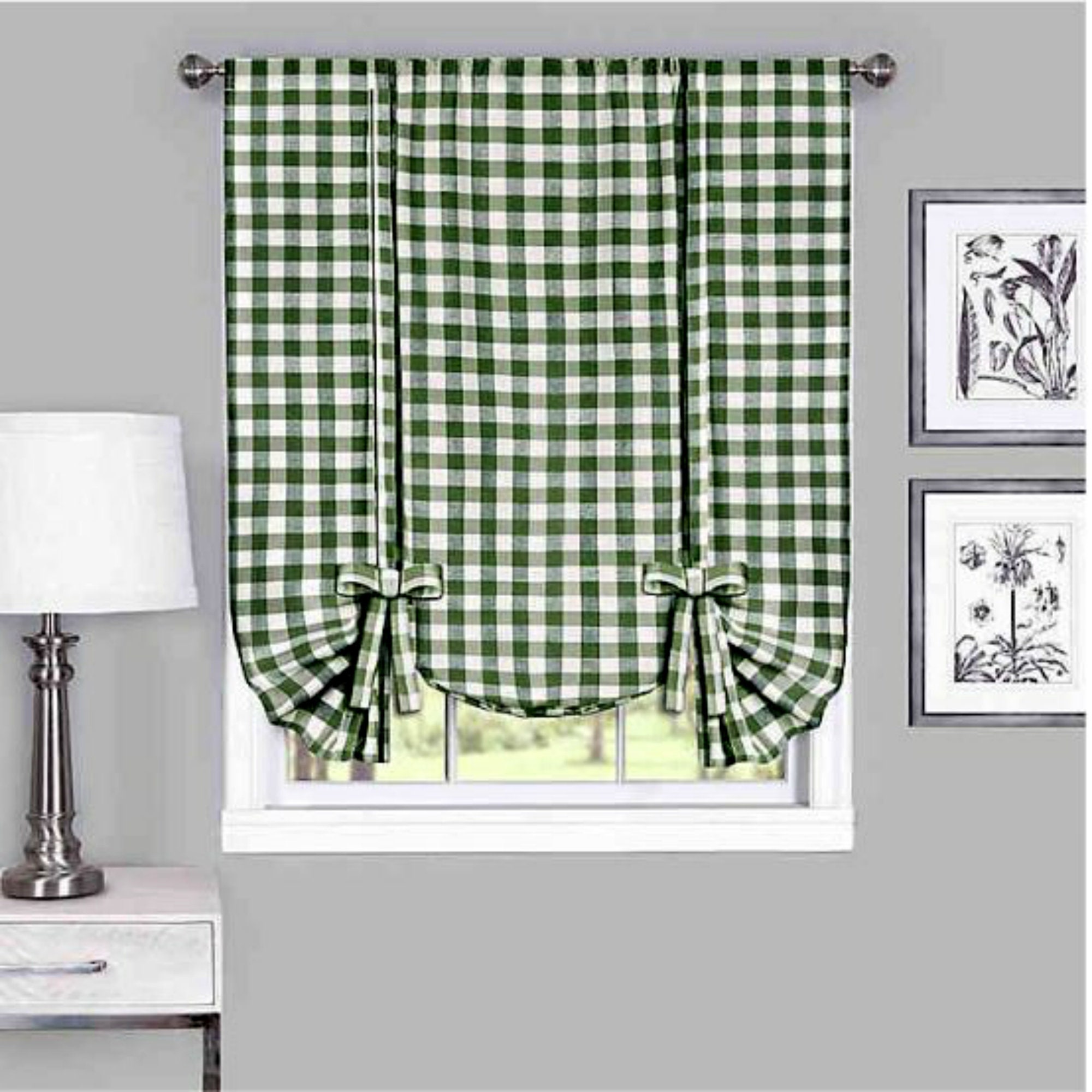 Buffalo Check Plaid Gingham Custom Fit Farmhouse Window - Etsy