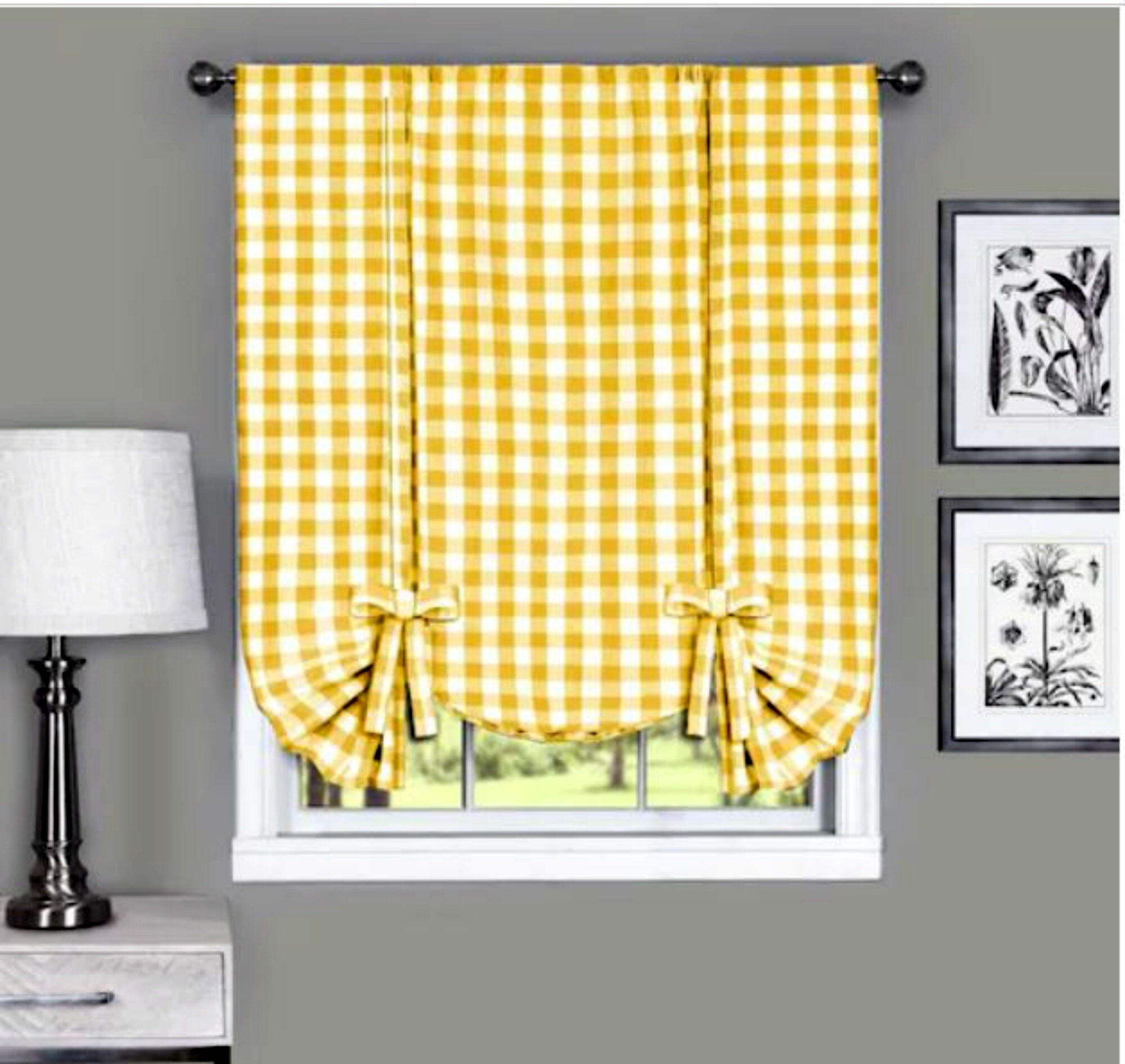 Buffalo Check Plaid Gingham Custom Fit Farmhouse Window - Etsy
