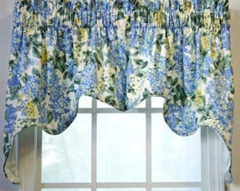 Hydrangea Blue Empress Valance - Etsy