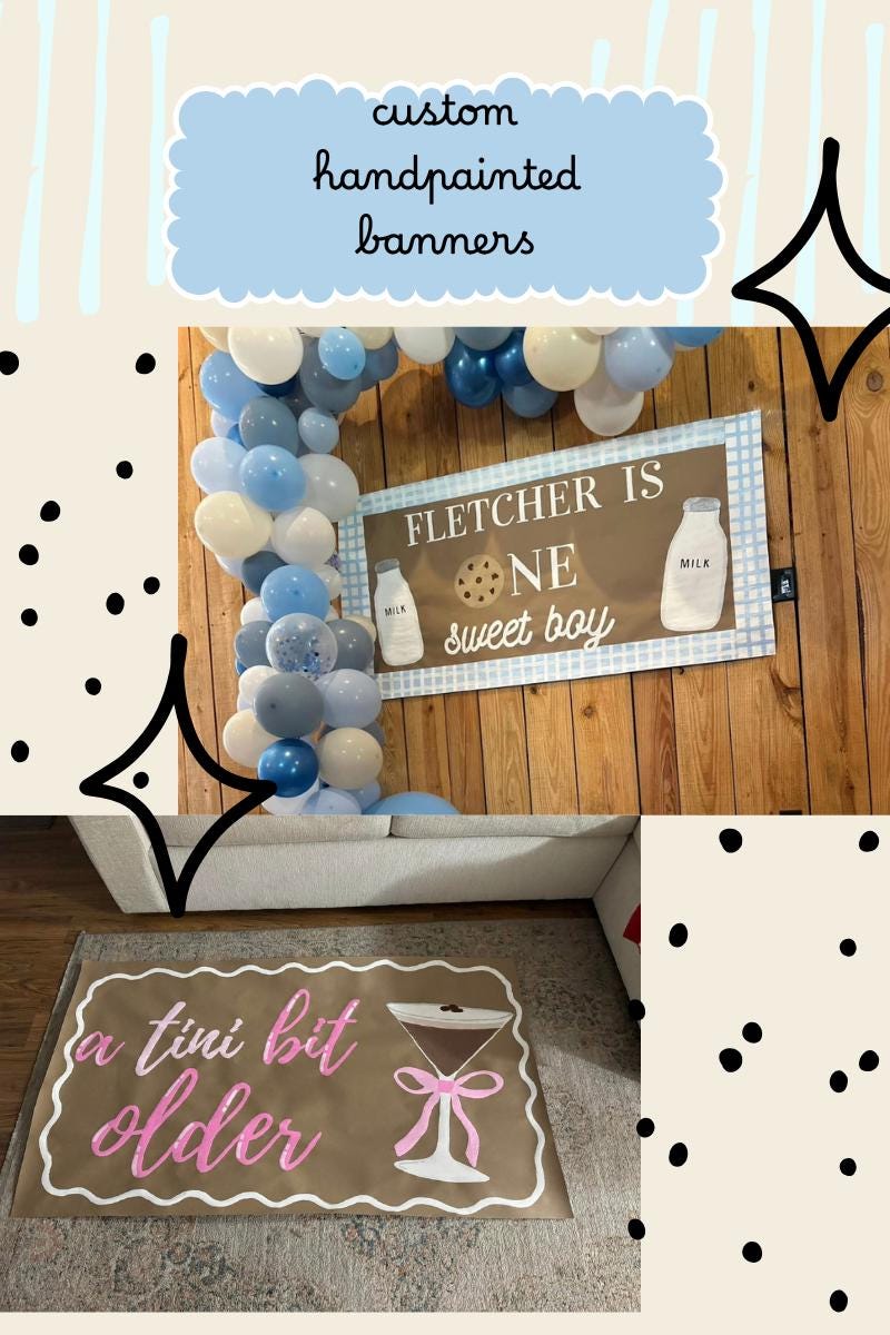 Custom Hand Painted Banners - Etsy